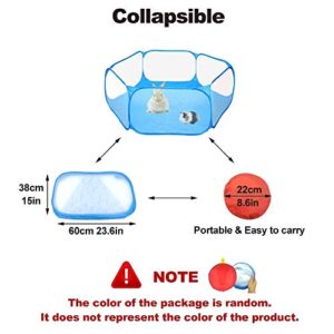 2 Packs of Portable Small Animals Playpen, Outdoor/Indoor Pop Open Pet Exercise Fence, Guinea Pig Accessories Metal Wire Yard Fence C&C Cage Tent for Rabbits, Hamster, Chinchillas and Hedgehogs