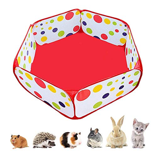 2 Packs of Portable Small Animals Playpen, Outdoor/Indoor Pop Open Pet Exercise Fence, Guinea Pig Accessories Metal Wire Yard Fence C&C Cage Tent for Rabbits, Hamster, Chinchillas and Hedgehogs