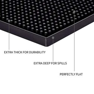 Bar Mat for Cocktail and Coffee Bar 6" x 12" Rubber Bar Service Spill Mat for Cocktail Bartender Coffee Bar or Countertop Mats Glass Drying Mat