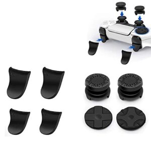 onyehn 8 in1 anti-slip replacement part kit for ps5 dualsense game controller,with 2 thumb grip baps 4 l2 r2 trigger extenders 2 d-pad buttons caps for playstation 5 controller