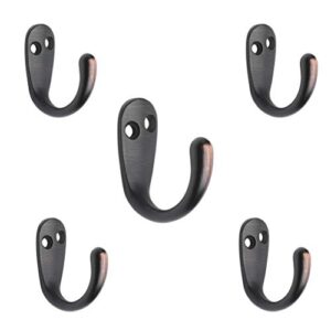 harpoon 5 piece single prong robe hook, farmhouse coat hooks oil-rubbed bronze