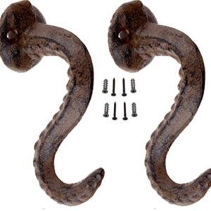 Octopus Tentacle Wall Hook 2 Pack for Octopus Bathroom Decor Lovers, Fans of Ocean Wall Decor, Nautical Bathroom Accessories, Octopus Wall Decor Bathroom Nautical Wall Hooks, Steampunk Decor