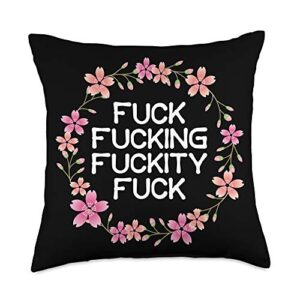 fuck fucking fuckity fuck throw pillow