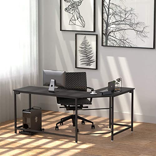 L Shaped Gaming Desk Computer Desk for Office/Writing Corner Desk for Small Space(Ship from US)