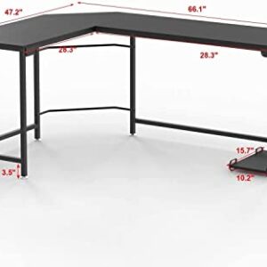 L Shaped Gaming Desk Computer Desk for Office/Writing Corner Desk for Small Space(Ship from US)