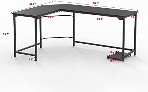 L Shaped Gaming Desk Computer Desk for Office/Writing Corner Desk for Small Space(Ship from US)