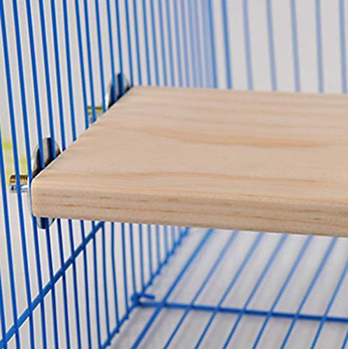 3 Pcs Birdcage Perches Parrot Cage Perch Wooden Platform Stand Bird Perch Stand Toy Hamster Springboard Chinchilla Cage Corner Shelf Laddered Natural Wood Branches Exercise Toy for Parakeets Hedgehog