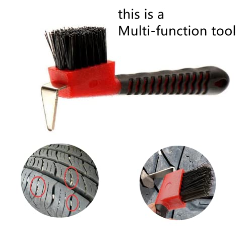 BRYHZKCM Horse Hoof Pick Brush with Soft Touch Rubber Handle,Portable Hoofpick,3Pieces,Random Colors