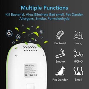 Mini Ozone and Ionic Air Purifier, Quickly Purifying Air and Eliminate Odor, Smoke, Applying in Bedroom, Living Room, Bathroom, Kitchen, Shoe Cabinet, etc