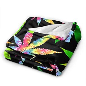 PNNUO Fleece Blankets-Pot Leaf Weed Blanket,All-Season Throw Blanket Comfortable & Soft for Couch Bed Travel 80"X60"