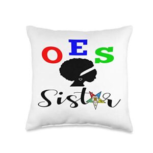 oes-gear oes-order of the eastern star-sistar, sisterhood throw pillow, 16x16, multicolor