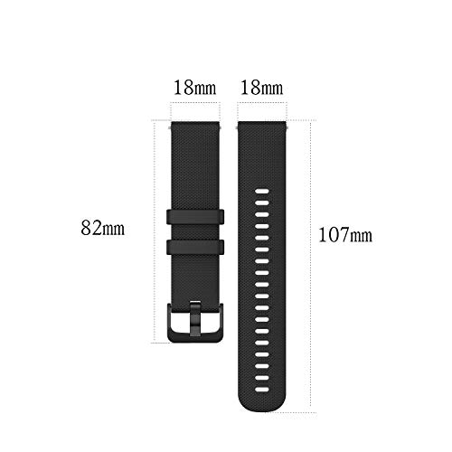 Anrir for Garmin Vivoactive 4S Watch Band,18mm Silicone Band for Vivomove 3S 39mm/Venu 2S/Forerunner 255s, Fossil Women's Gen 6/5E 42mm, Fossil Q Venture Gen 4 HR, Fossil Women's Sport 41mm-Pink