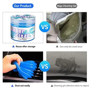 AIMEET Cleaning Gel for Car Detailing Tools Keyboard Cleaner Automotive Dust Air Vent Interior Detail Detailing Putty Universal Dust Cleaner for Auto Laptop Home Car Slime Cleaner, 2 Pack