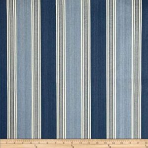 Waverly Fabrics Printed Cotton Fabric Spotswood Porcelain Stripe by The Yard