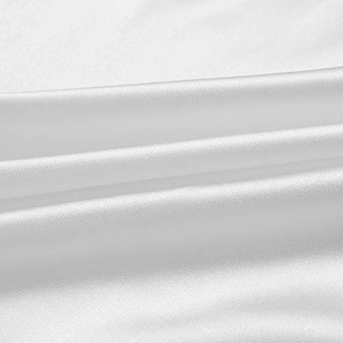 Orfemui 19MM Silk Charmeuse Satin Fabric 45" Width 100% Silk Fabric Plain Color by The Yard