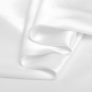 Orfemui 19MM Silk Charmeuse Satin Fabric 45" Width 100% Silk Fabric Plain Color by The Yard