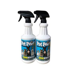 my pet peed - pet stain & odor remover (two pack - 32oz spray bottles)