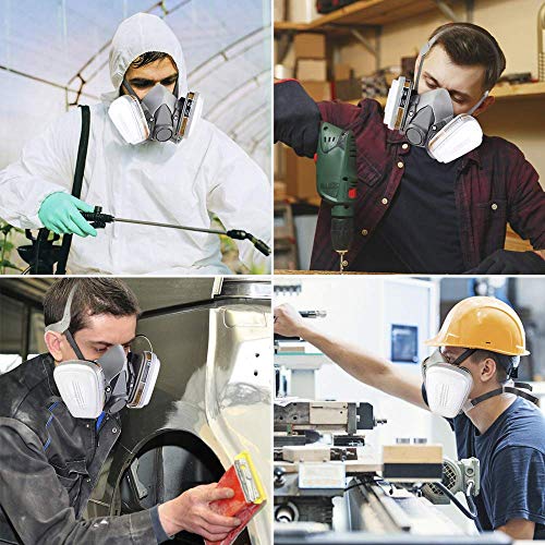 Active Carbon Gases Chemicals Respirator - for Vapors, Paint, Dust,Formaldehyde, Sanding, Polishing, Spraying,Machine Polishing and other Work