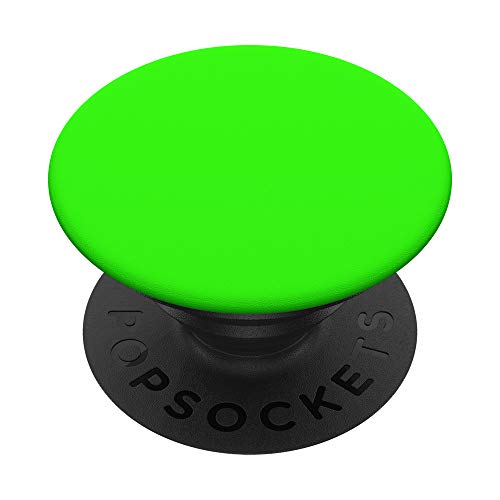 Neon-Green: Cute Minimalist Simple Solid-Color PopSockets PopGrip: Swappable Grip for Phones & Tablets