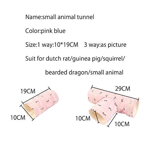 Chinchilla Guinea Pigs Tunnel Tube,Hedgehogs Dutch Rats Small Animal Pet Bed Toy Pet Supplies Hiding Cave Hamster Tunnel Playing Tube(Blue 3 Way)