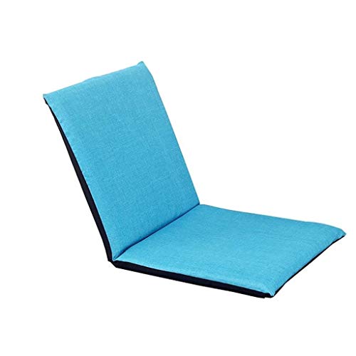 GYDJBD Creative Lazy Sofa, Tatami Thick Bed Backrest Sofa Single Dormitory Sofa Chair, Flax (Color : Blue)