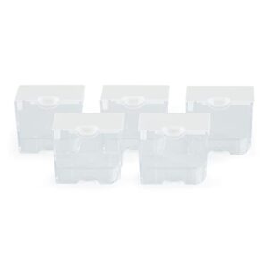 Bead Storage Solutions Elizabeth Ward 5 Piece Craft Organizing Storage Containers for Small Beads, Crystals, and Fasteners, Clear (3 Pack)