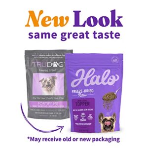 Halo Freeze Dried Raw Skin & Coat Topper, Beef And Salmon Skin Recipe, Raw, Real Meat Topper, All Life Stages, 1lb Bag