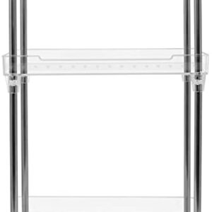 Sorbus 3-Tier Organizer Shelf Stand, Clear Storage Tray Caddy for Cosmetics, Bathroom/Kitchen Supplies,Toiletries, Counter, Vanity, Desk, Under Sink Organization