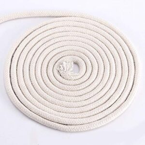 ZEONHEI 328 Feet 1/4 Inch White Natural Cotton Rope, Cotton Clothesline Rope, All-Purpose Craft Rope for Clothes Hanger, Garden Flower Potted Plants, Laundry Line Dryer, 1 Solid Rope