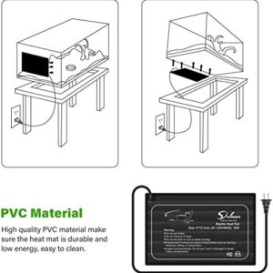 Simple Deluxe 8 X 12 Inch 16W Reptile Heating Pad with 2-Probe Digital Thermometer and Hygrometer Under Tank Heater Terrarium Warmer Heat Mat for Amphibians and Reptiles Pet, Black