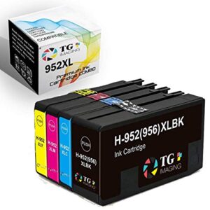 TG Imaging (2022 Newest Chip) 4-Pack Compatible HP 952 Ink Cartridges 952XL (4-Pack, B/C/Y/M) Super High Yield Combo Replacement for HP Officejet 7720 8710 7740 8720 7720 Inkjet Printer