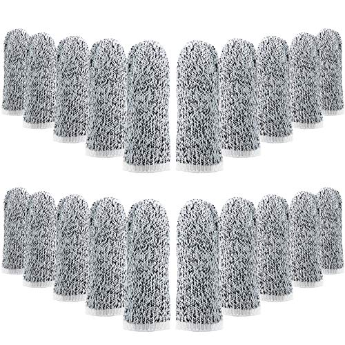 60 Pieces Cut-Resistant Finger Cots Finger Sleeve Protector Reusable Thumb Finger Protectors Guards for Kitchen Sculpture Work