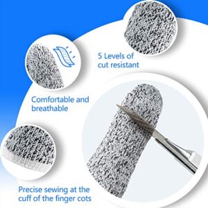 60 Pieces Cut-Resistant Finger Cots Finger Sleeve Protector Reusable Thumb Finger Protectors Guards for Kitchen Sculpture Work