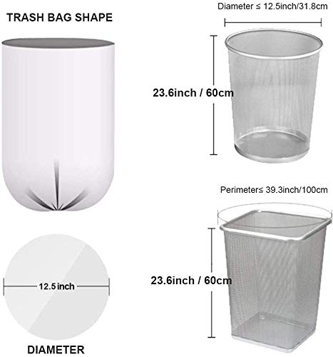 Small Trash Bags, Magesh 4 Gallon Trash Bag/Small Garbage Bags, Strong Wastebasket Liners for Bathroom Bedroom Office Trash Can, Clear 200 Counts