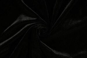 fabric merchants stretch velvet fabric by the yard, black 5 yards