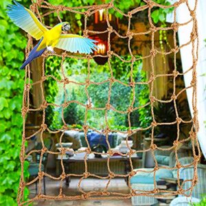 VTurboWay Bird Climbing Net, Parrot Climbing Cotton Rope Thicken Chew Toys Net Hammock Hanging Ladder Habitat for Parrot Cockatoo Cockatiel Macaw African Greys Budgies Parakeet (23.6" x 23.6")