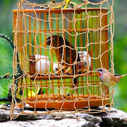 VTurboWay Bird Climbing Net, Parrot Climbing Cotton Rope Thicken Chew Toys Net Hammock Hanging Ladder Habitat for Parrot Cockatoo Cockatiel Macaw African Greys Budgies Parakeet (23.6" x 23.6")