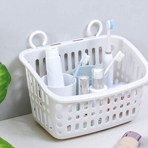 Hemoton 2pcs Hanging Plastic Storage Basket Over The Cabinet Sink Organization Sundry Holder Container Box for Kitchen Bathroom Cabinet