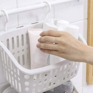 Hemoton 2pcs Hanging Plastic Storage Basket Over The Cabinet Sink Organization Sundry Holder Container Box for Kitchen Bathroom Cabinet