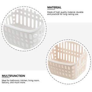 Hemoton 2pcs Hanging Plastic Storage Basket Over The Cabinet Sink Organization Sundry Holder Container Box for Kitchen Bathroom Cabinet