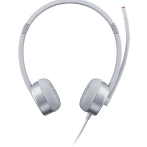 Lenovo 100 Stereo Analog Headset, 3.5mm, 180° Boom Microphone, Memory-Foam Earcups, GXD1B60597, Cloud Grey