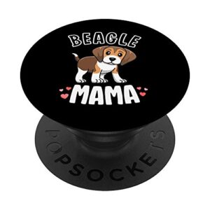 beagle mama dog mom shirts for women gift for beagle lover popsockets popgrip: swappable grip for phones & tablets