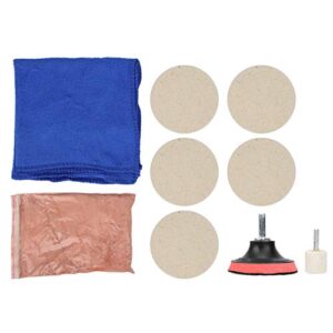 100g glass scratch remover powder glass polishing kit wool polishing pad polishing disc wheels set car windscreen windshields cerium oxide powder polishing kit