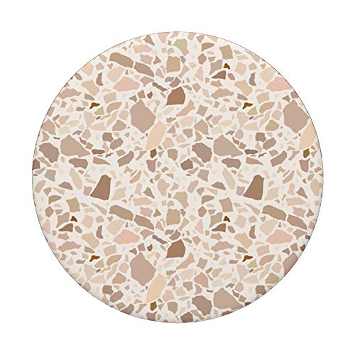 Neutral Beige Terrazzo Pattern PopSockets Swappable PopGrip