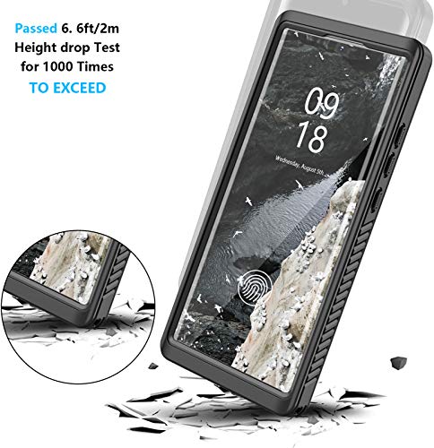 ANTSHARE for Samsung Galaxy S20 Ultra Case Waterproof, Built in Screen Protector 360° Full Body Heavy Duty Protective Shockproof IP68 Underwater Case for Samsung Galaxy S20 Ultra 6.9inch Black/Clear