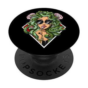 medusa hippie psychedelic snakes greek mythology women popsockets swappable popgrip