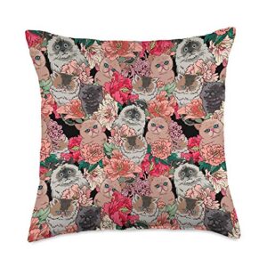 huebucket because cats throw pillow, 18x18, multicolor