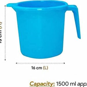 1 CON FASHION HUB Homely Bathing Mug,Certified Bath Water Mug,Capacity 1.5Litre (1)