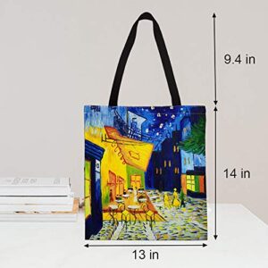 3 Pack Canvas Tote Bag Reusable Grocery Shopping Tote Bag Large Women Shoulder Bag Handbag 3 Designs, 13 X 14 Inch