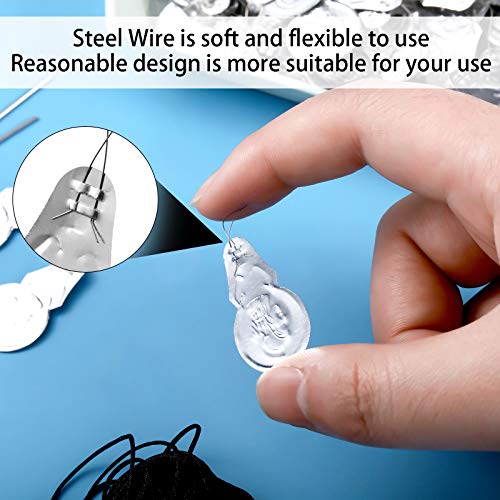 200 Pieces Needle Threader Stitch Insertion Hand Machine Sewing Tool Sizes 45 mm Aluminum Needle Threader Silver Tone Wire Loop for Embroidery DIY Sewing Crafts